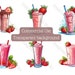 Strawberry Smoothie Clipart 20 PNG Transparent Background Vector Art ...
