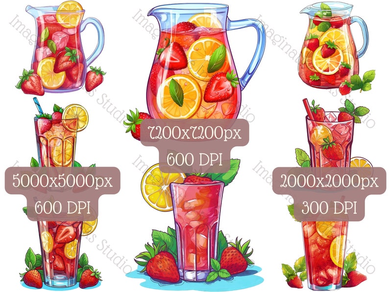 Strawberry Lemonade Clipart 25 PNG Transparent Background Vector Drink ...