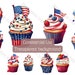 Patriotic Cupcake Clipart PNG Transparent Background Independence Day ...