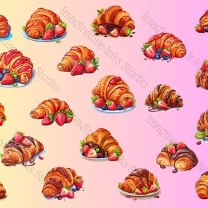 Strawberry Croissant Clipart 20 PNG Transparent Background Vector Art ...