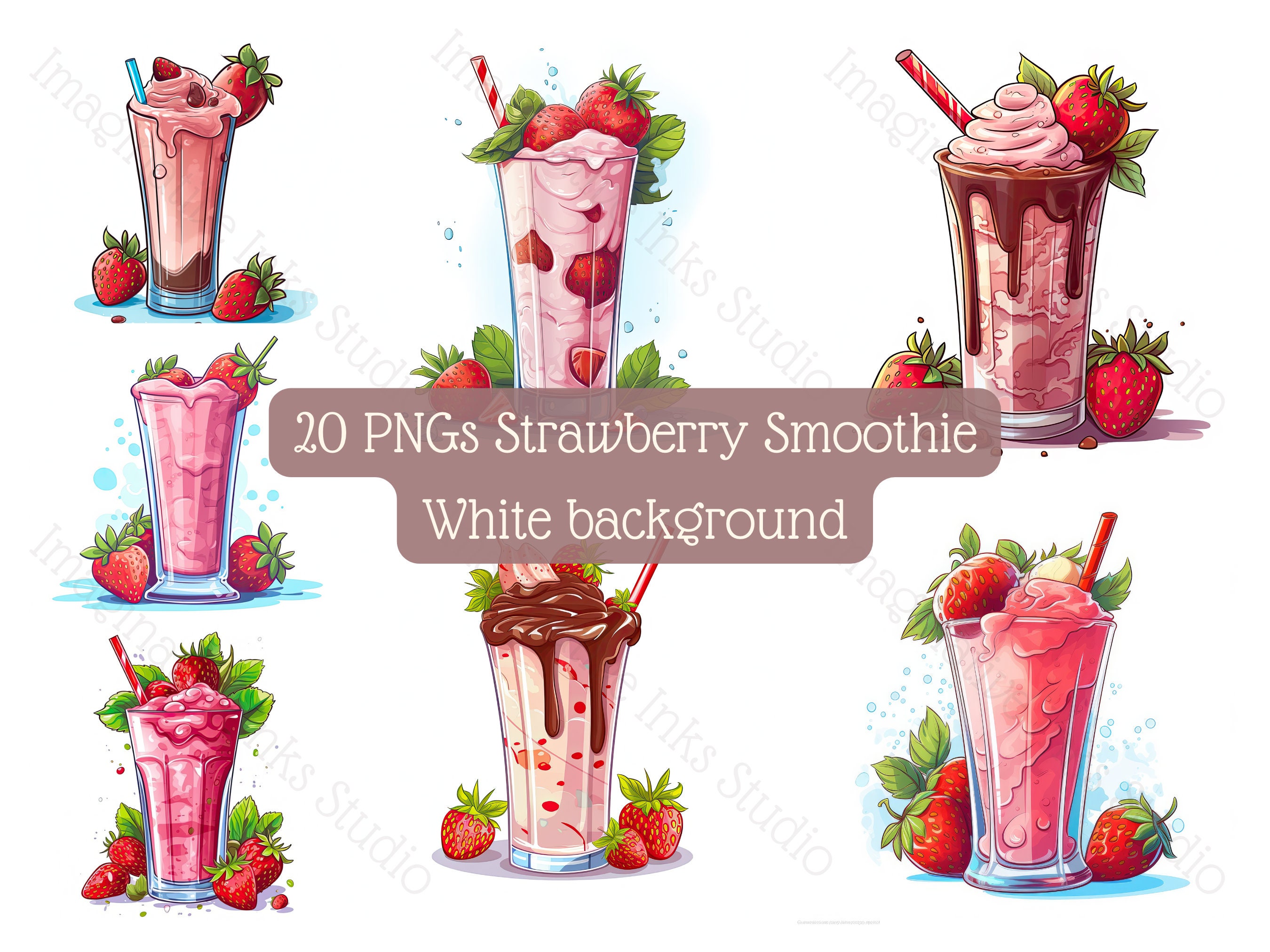 Strawberry Smoothie Clip Art