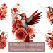 Red Cardinal Clipart PNG Cardinal Bird Boho Flower Red Cardinal ...