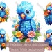Red Cardinal Clipart PNG Cardinal Bird Boho Flower Red Cardinal ...