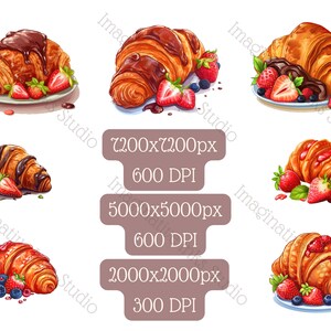 Strawberry Croissant Clipart 20 PNG Transparent Background Vector Art ...