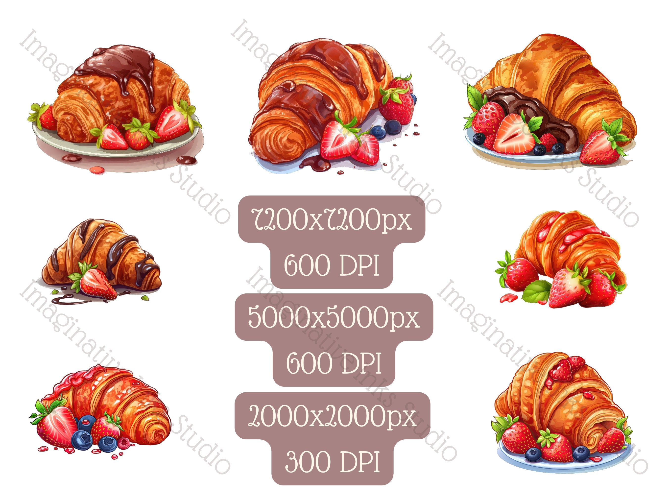 Strawberry Croissant Clipart 20 PNG Transparent Background Vector Art ...