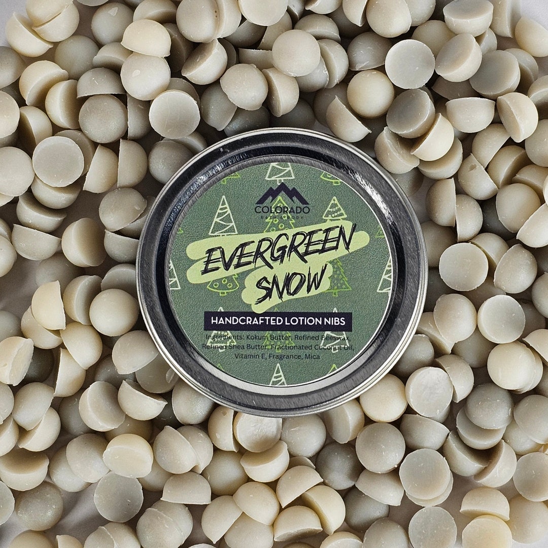 Evergreen Snow Lotion Nibs - Solid Lotion - Limited Edition - Travel On ...