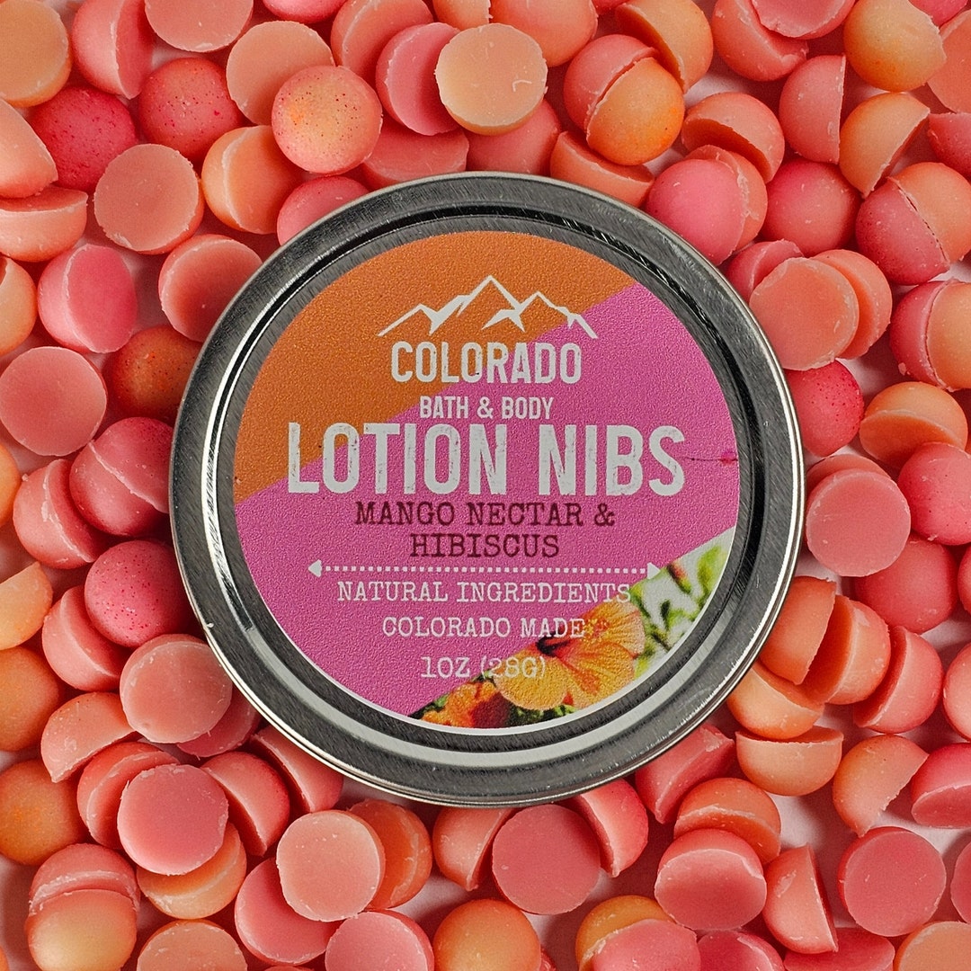Mango Nectar & Hibiscus Lotion Nibs | Portable Lotion Bar | Travel ...
