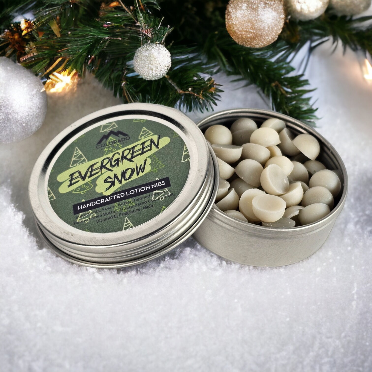 Evergreen Snow Lotion Nibs Solid Lotion Limited Edition Travel On-the ...
