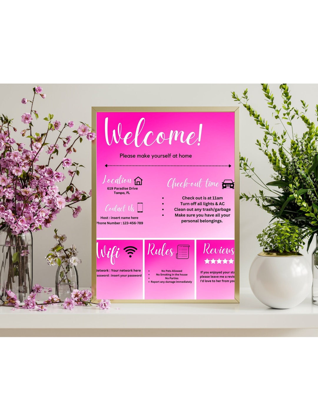 Airbnb Welcome Sign Airbnb Host Welcome Sign Editable Welcome Airbnb ...