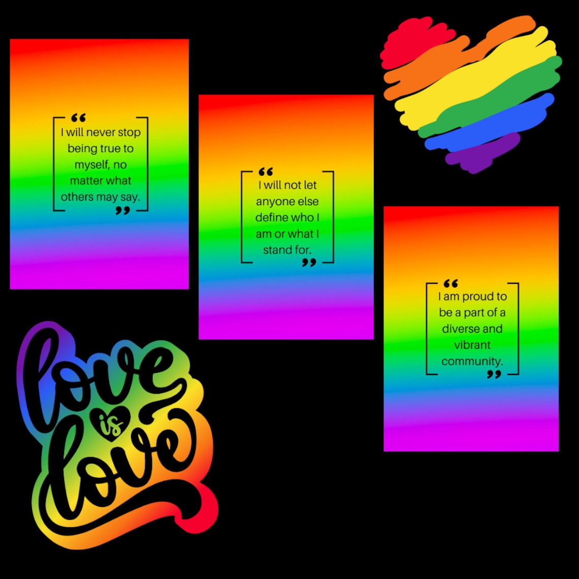 100 LGBTQ Affirmation Cards | Printable Affirmations | Pride Positivity ...