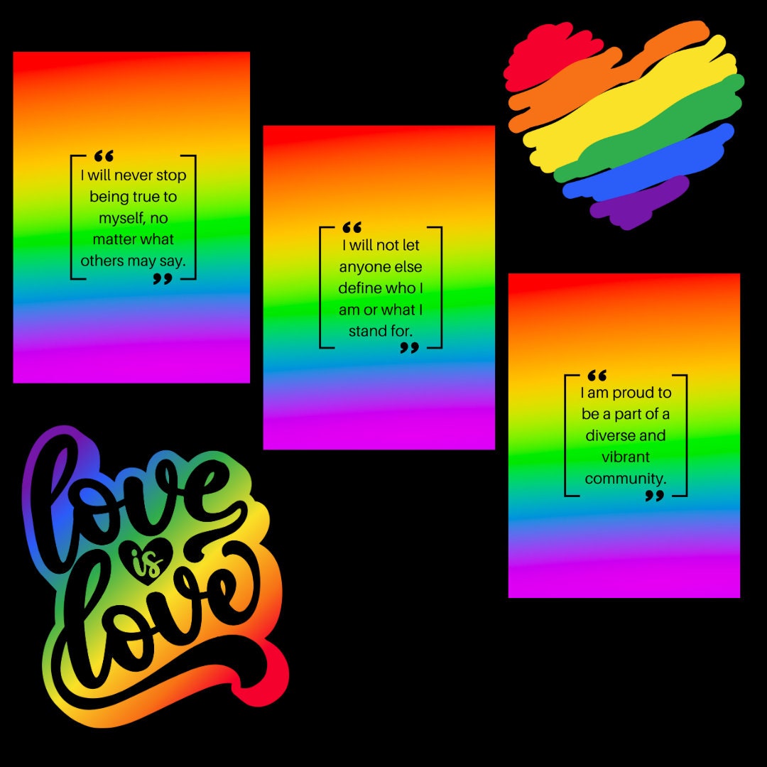 100 LGBTQ Affirmation Cards | Printable Affirmations | Pride Positivity ...