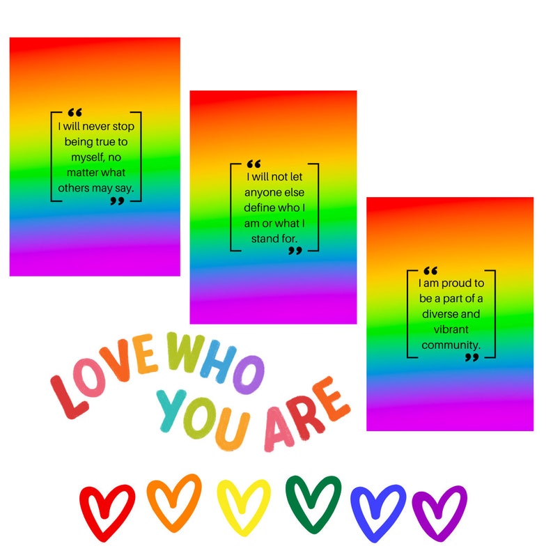 100 LGBTQ Affirmation Cards | Printable Affirmations | Pride Positivity ...