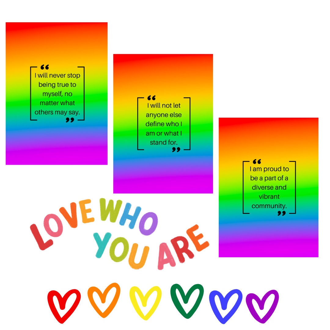 100 LGBTQ Affirmation Cards | Printable Affirmations | Pride Positivity ...