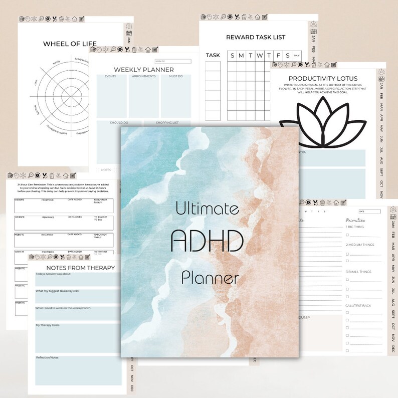 Ultimate ADHD Planner, Aesthetic Planner, Adhd Digital Planner ...