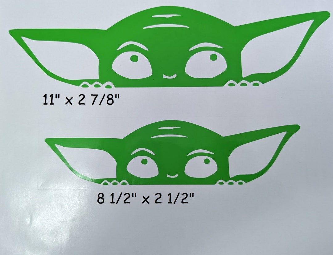 Grogu Peaking Sticker - Etsy