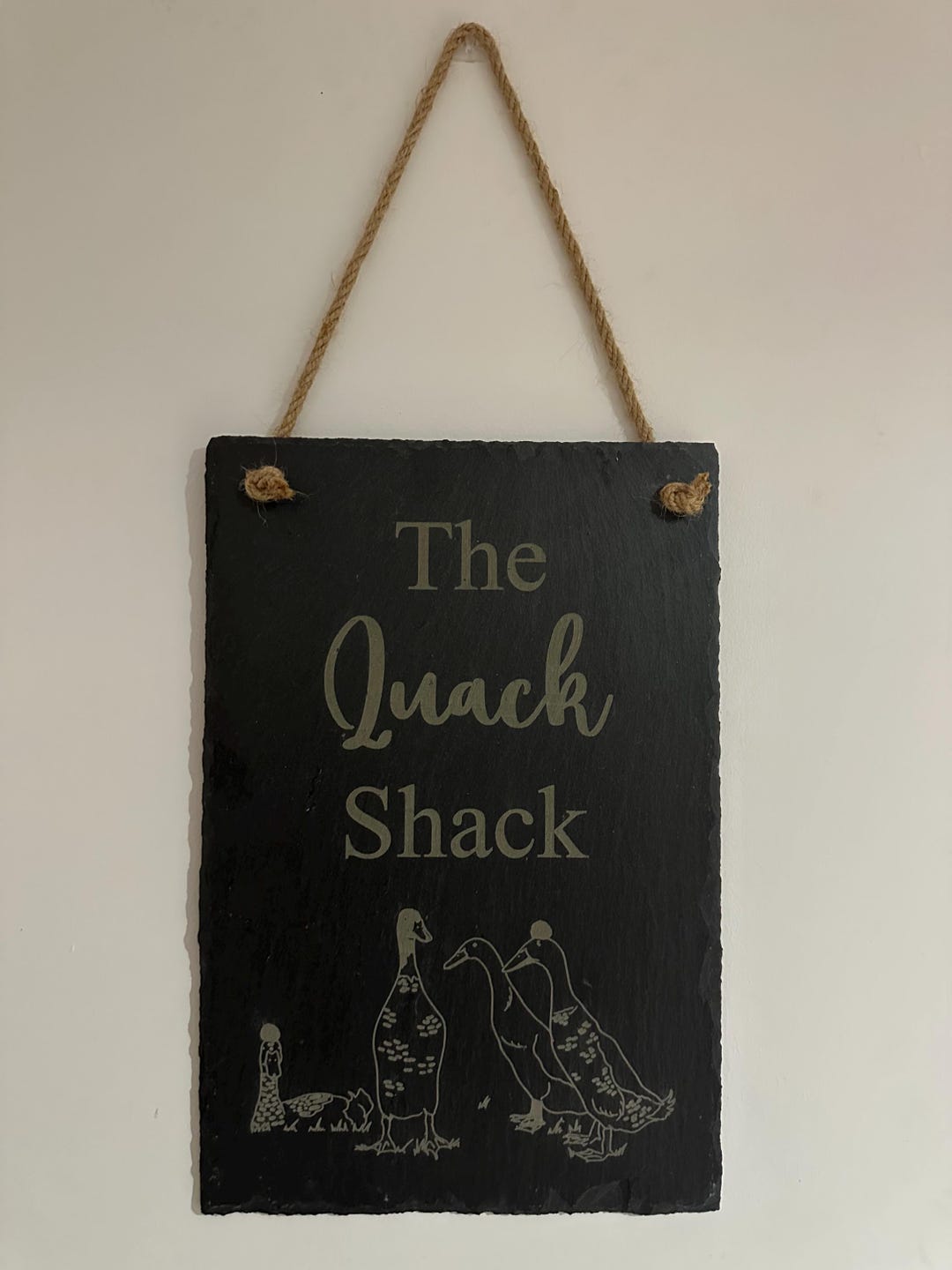 Duck 'the Quack Shack' Coop Run Home Hanging Slate Sign - Etsy