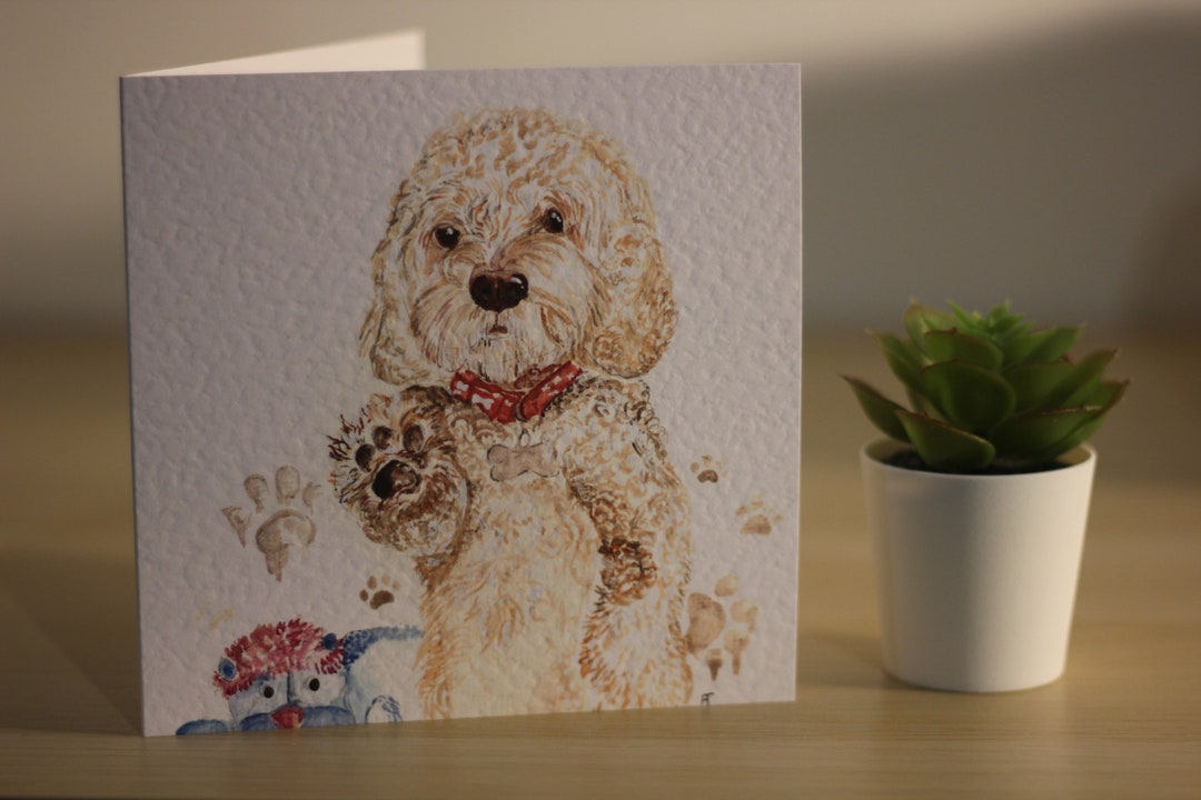 Cute Cockapoo Design Blank Greetings Card - Etsy