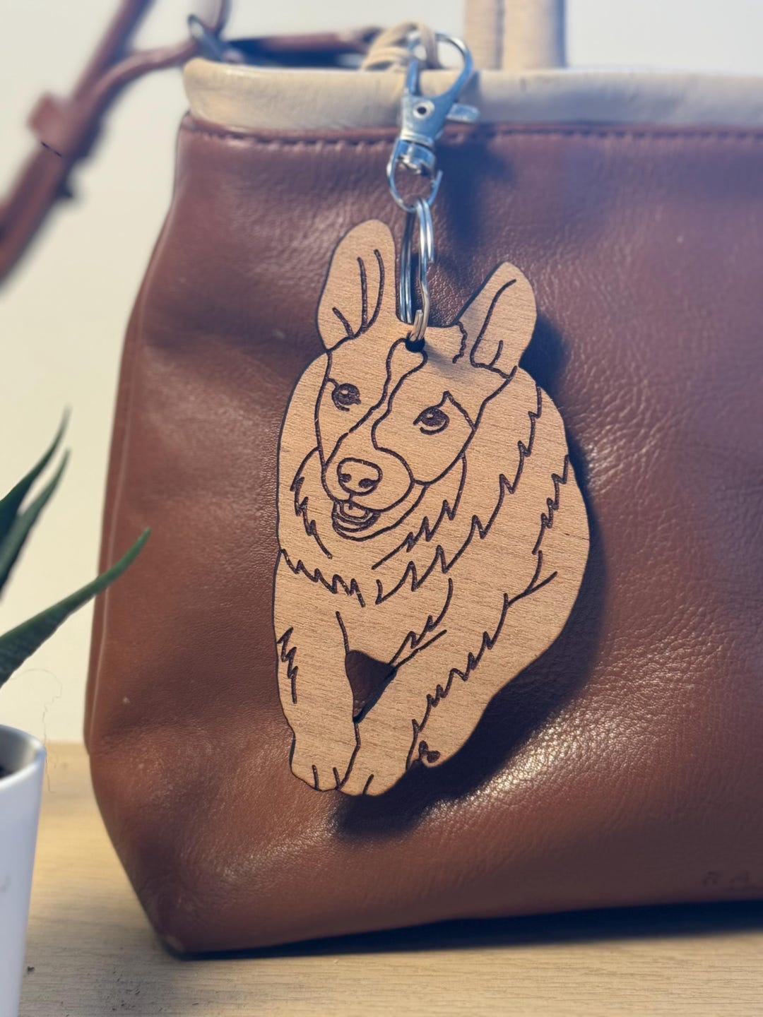 Jack Russell Wooden Bag Charm/ Key Ring - Etsy