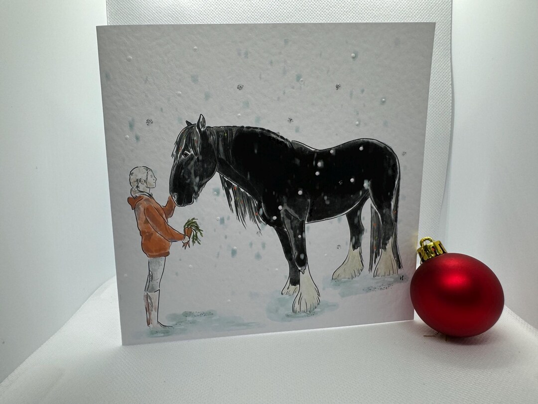 A Shire for Christmas, Heavy Horse Winter Greetings Card - Etsy