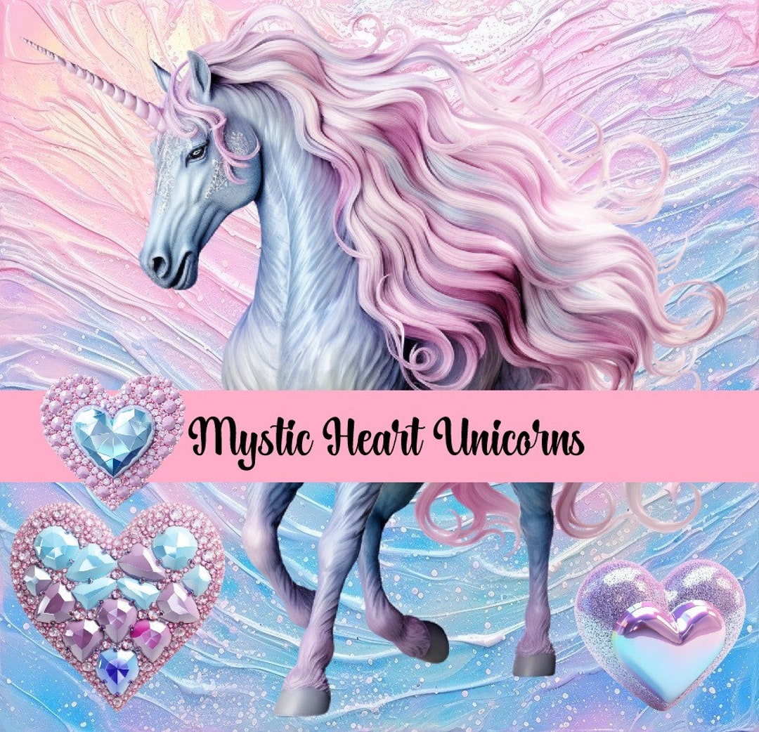 Mystic Heart Unicorns Digital Download. Includes 8 Magical Unicorns, 12 ...