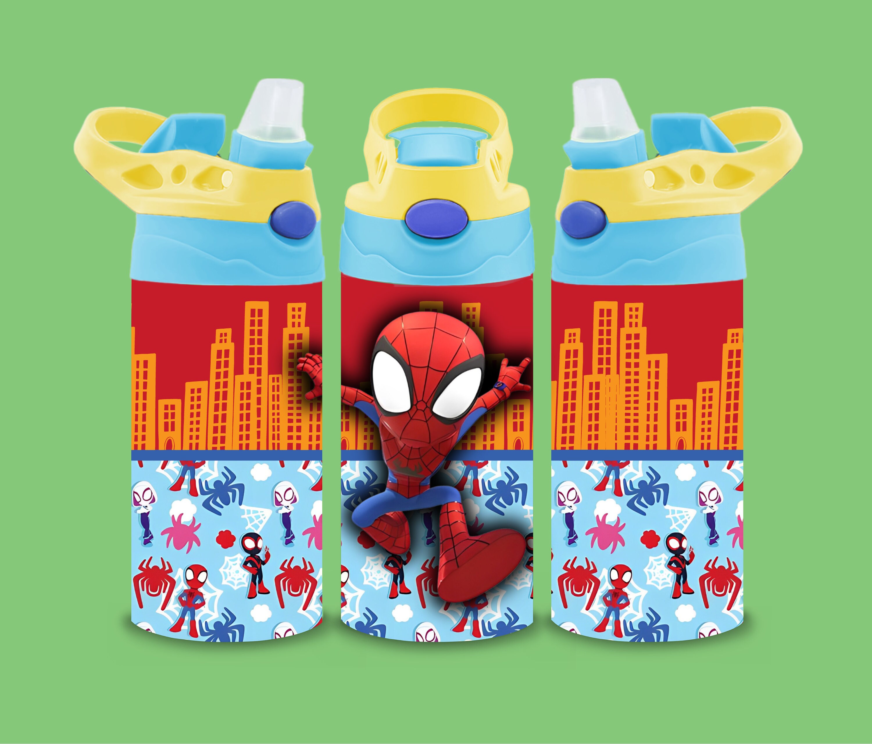 DIY Spidey Tumbler Graphic - Colorful Sublimation Design for Kids 12oz ...