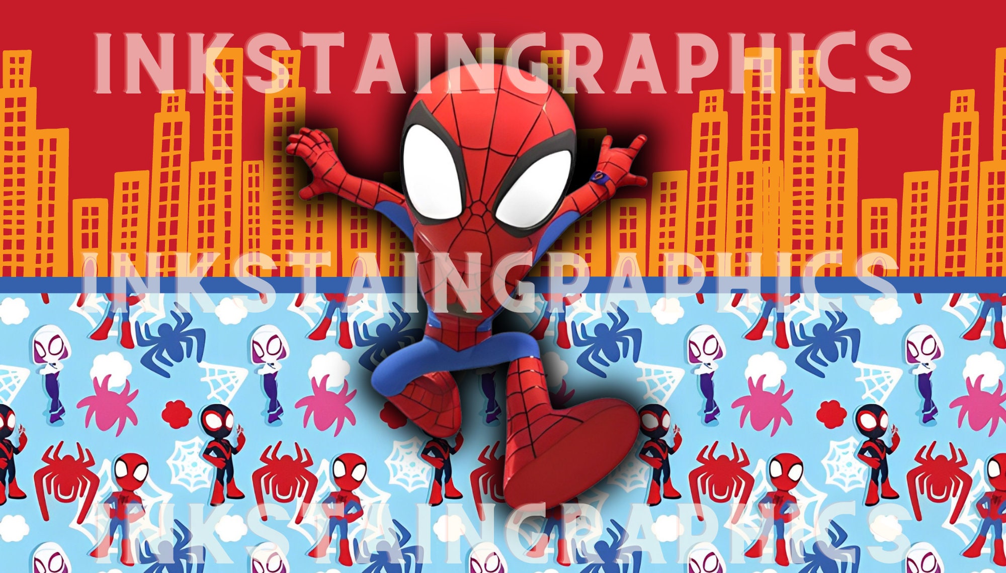 DIY Spidey Tumbler Graphic - Colorful Sublimation Design for Kids 12oz ...