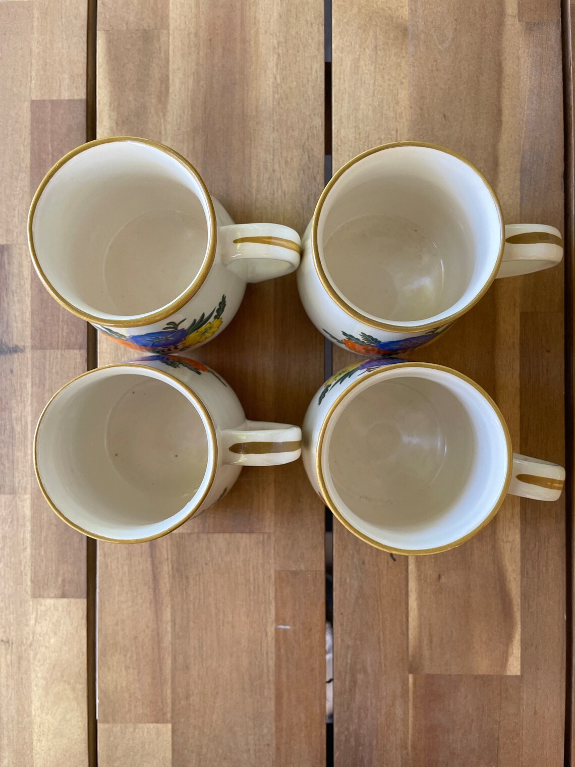 Vintage Floral Pattern-coffee or Teacups/mugs-set of 4 vienna - Etsy