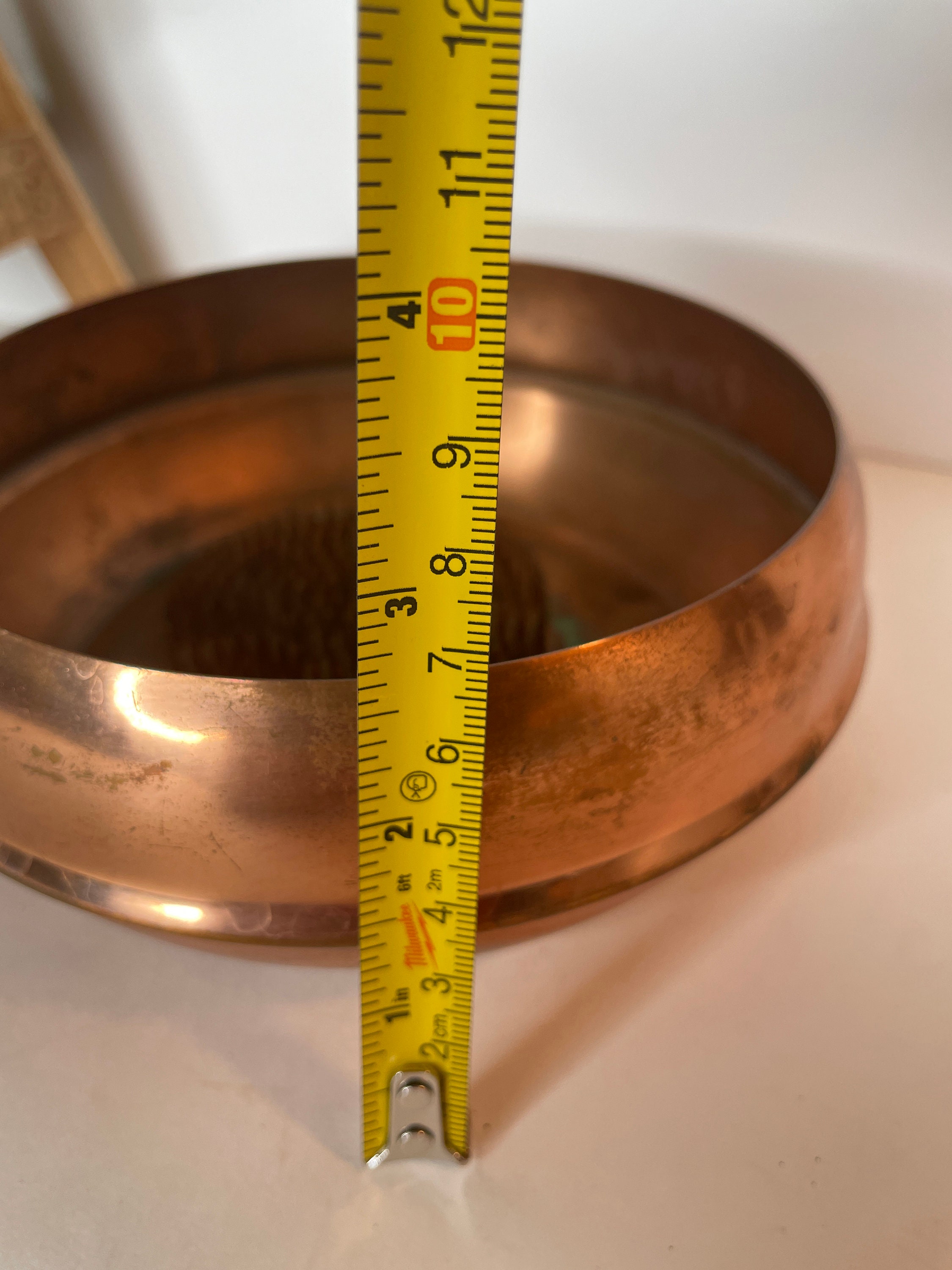 Vintage Footed Copper Bowl by Coppercraft Guild With Copper Flower Frog ...