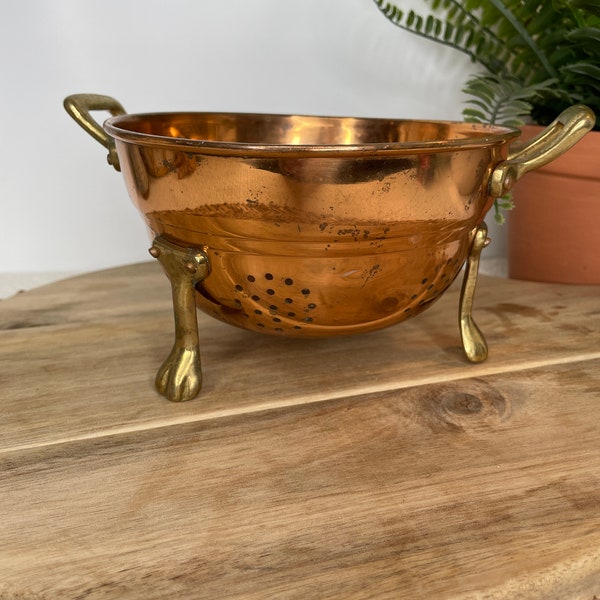 Copper Colander - Etsy