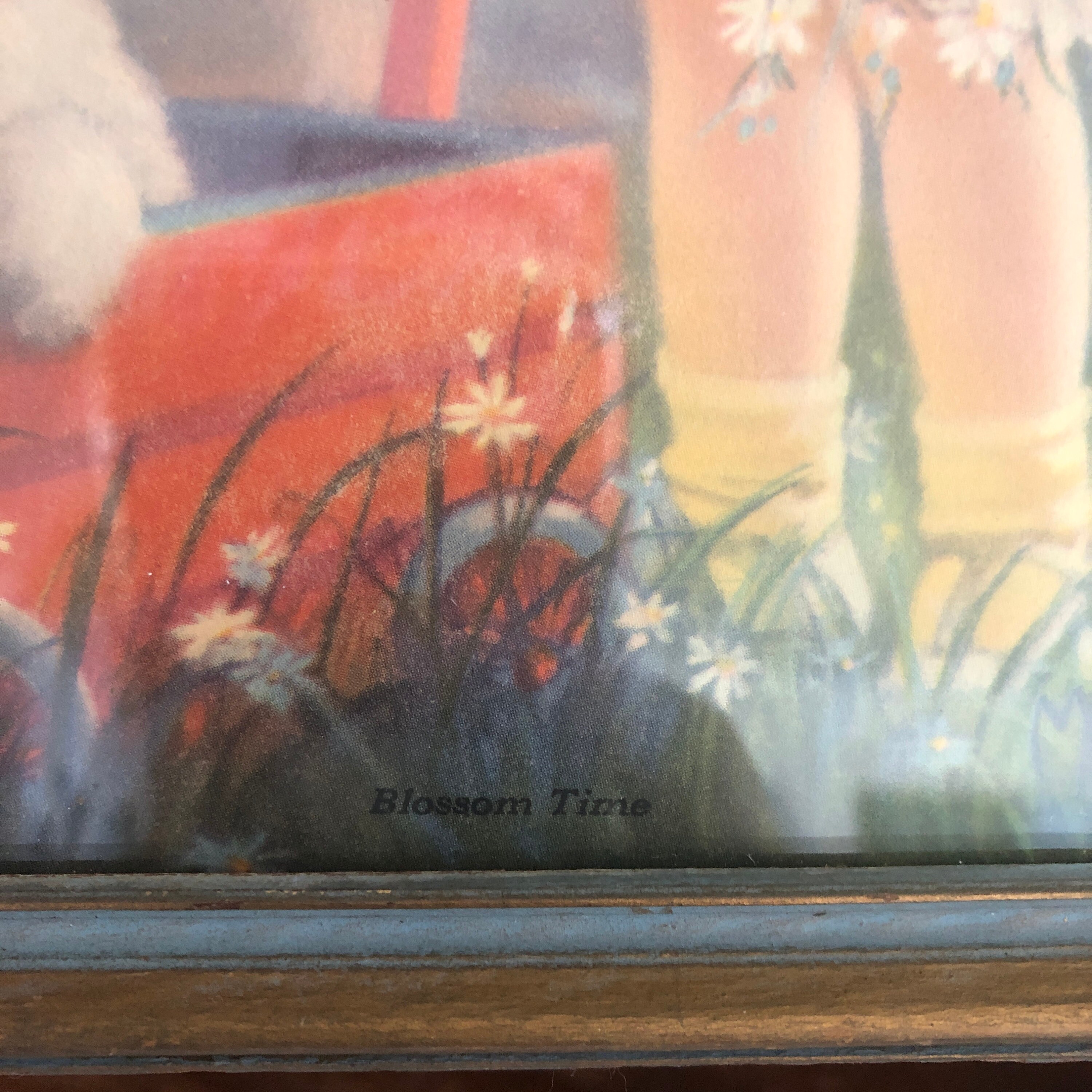 Vintage Framed Art Mabel Rollins Harris Original Print "blossom Time ...