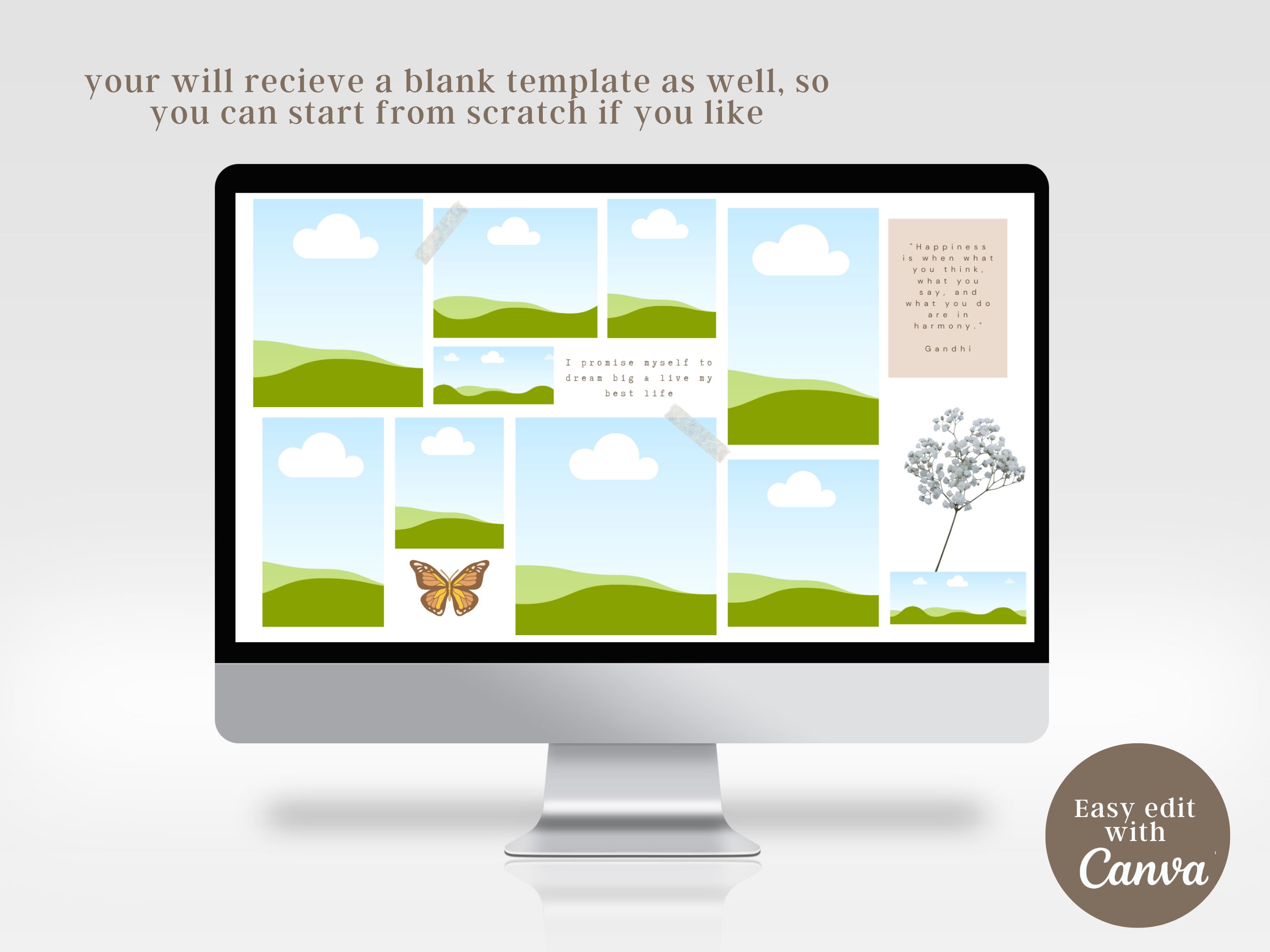 Vision Board Kit Vision Board Template Vision Board Stickers Vision ...