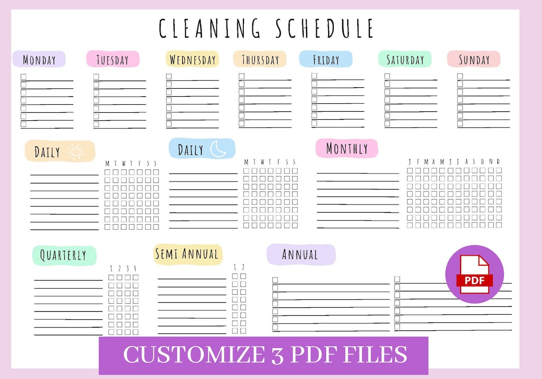 Adult Chore Chart For Adults Adhd Planner Adhd Chore Chart Cleaning