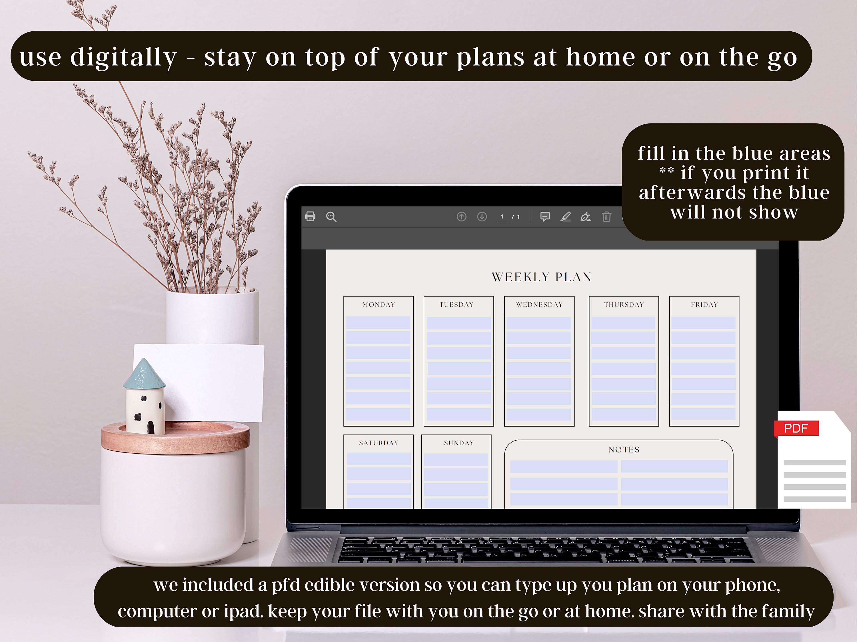Modern Weekly Planner Adult Chore Chart for Adults ADHD Chore Chart ...