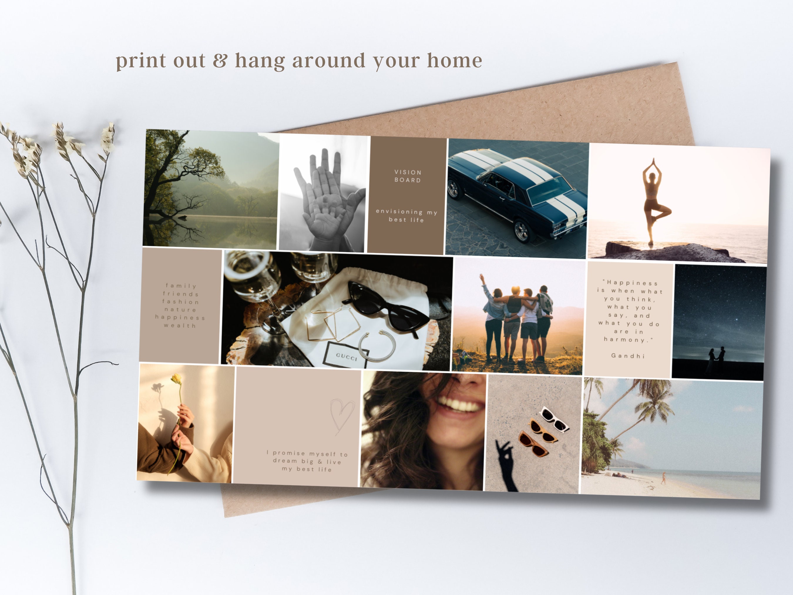 Vision Board Template Vision Board Kit Vision Board Stickers Vision ...