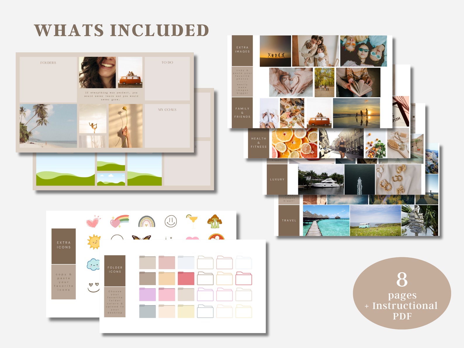 Desktop Organizer Wallpaper Vision Board Kit Desktop Wallpaper ...