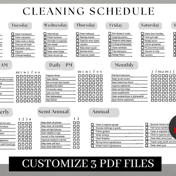 Adult Chore Chart - Etsy