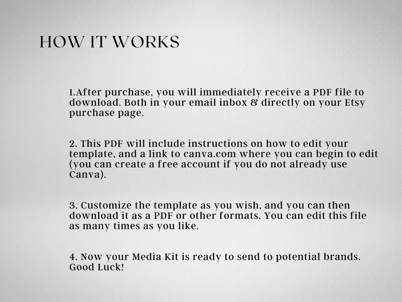 Influencer Media Kit Template Rates Template Editable in Canva - Etsy
