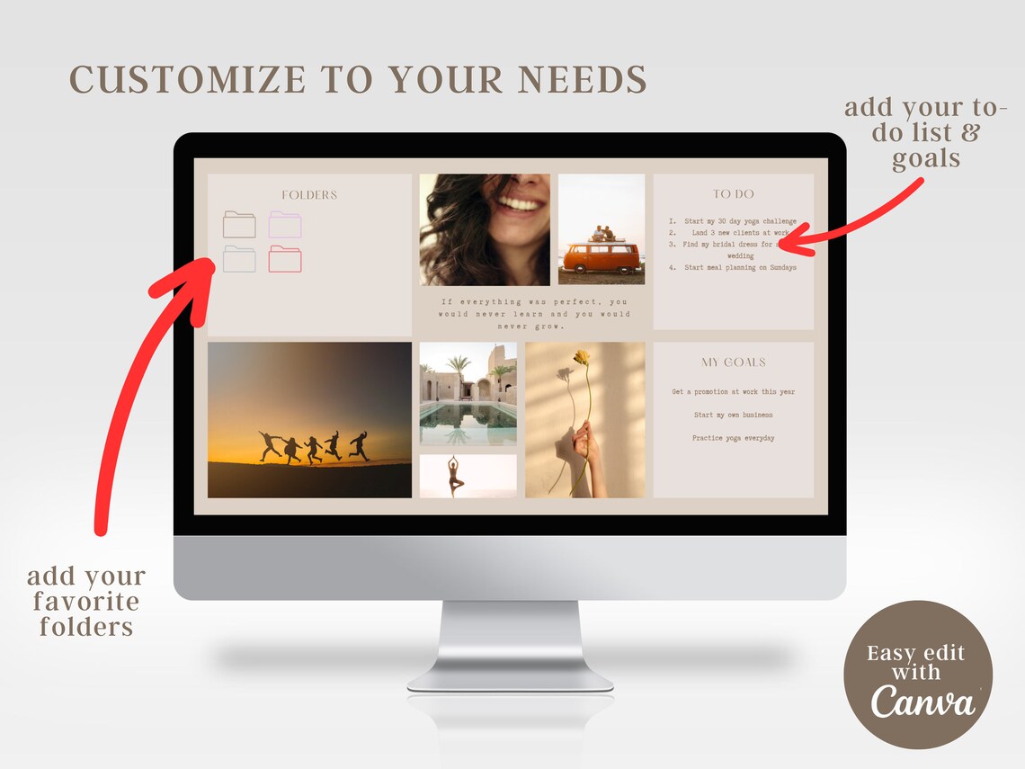 Desktop Organizer Wallpaper Vision Board Kit Desktop Wallpaper ...