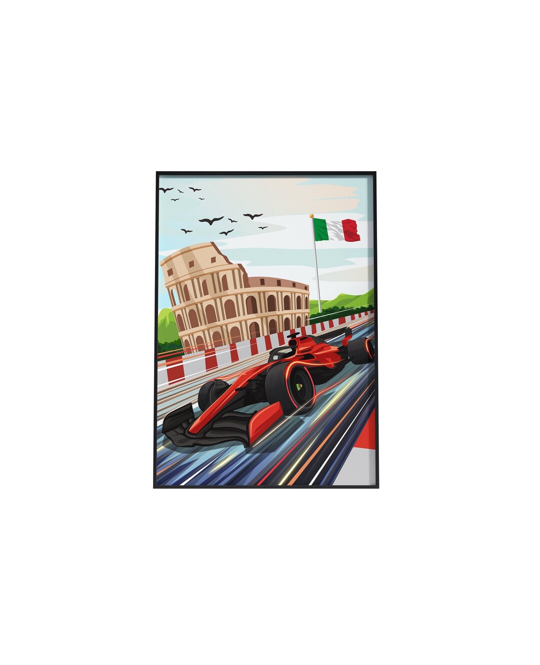 FERRARI FORMULA ONE - Formula 1 Poster, Charles Leclerc Poster, Italy ...