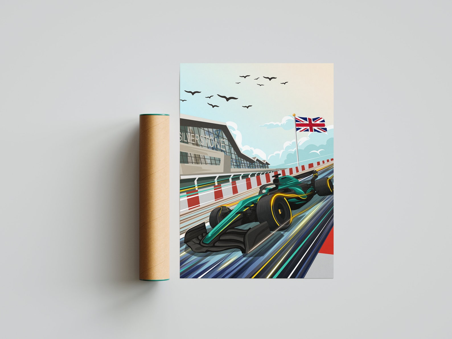 FORMULA ONE POSTER - Aston Martin F1 Poster, Formula 1 Poster, Aston ...