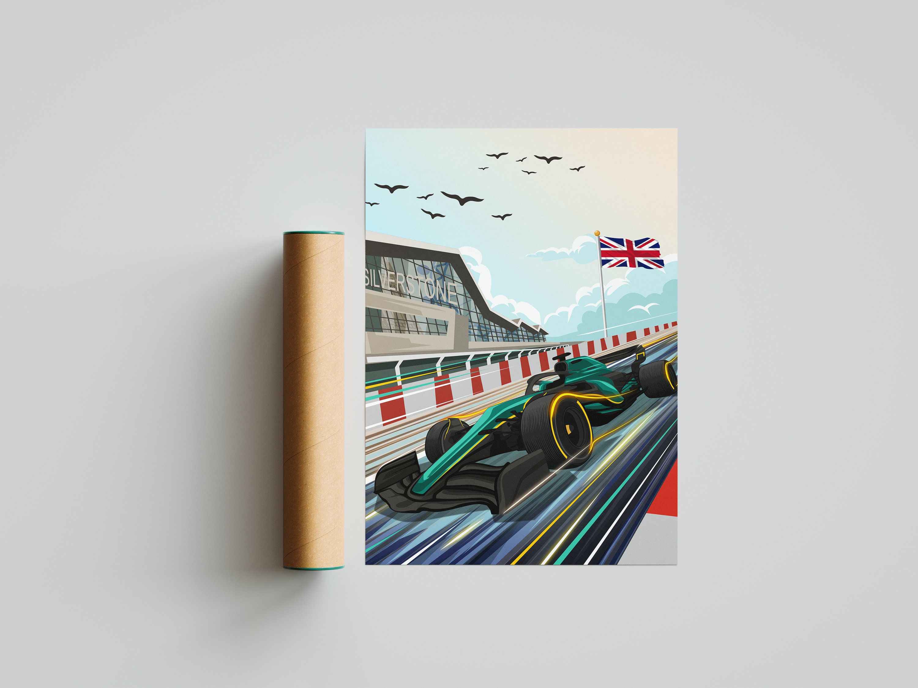 FORMULA ONE POSTER - Aston Martin F1 Poster, Formula 1 Poster, Aston ...