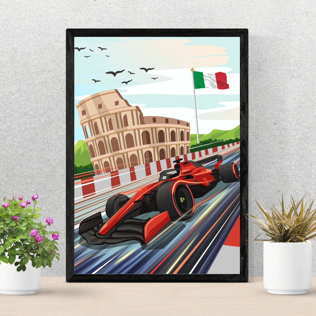 FERRARI FORMULA ONE - Formula 1 Poster, Charles Leclerc Poster, Italy ...
