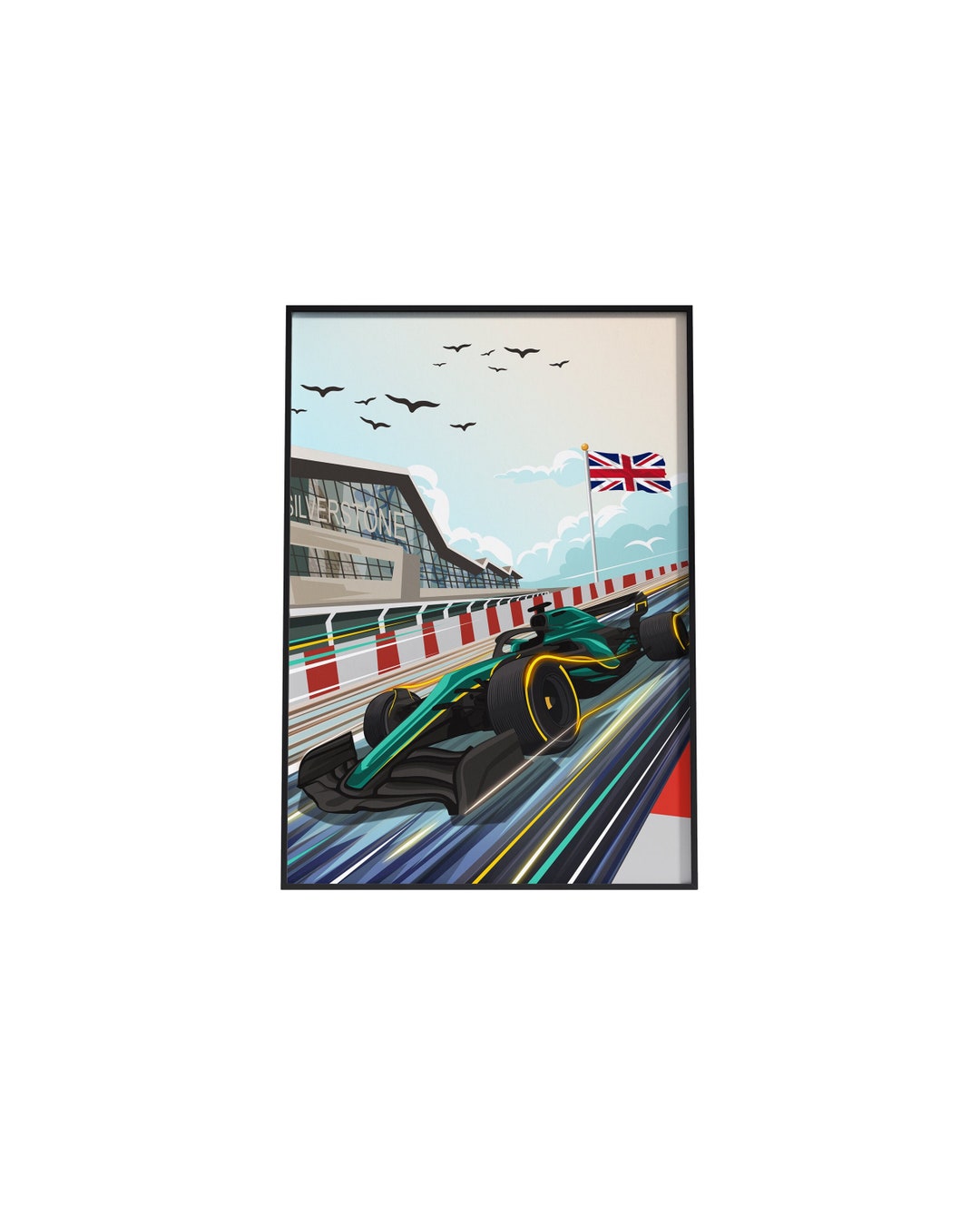 FORMULA ONE POSTER - Aston Martin F1 Poster, Formula 1 Poster, Aston ...