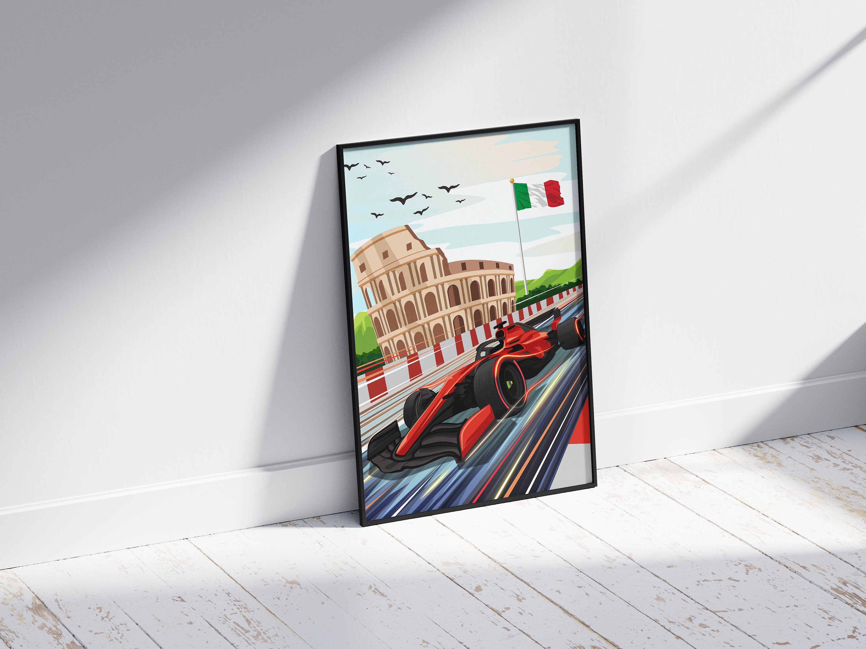 FERRARI FORMULA ONE - Formula 1 Poster, Charles Leclerc Poster, Italy ...