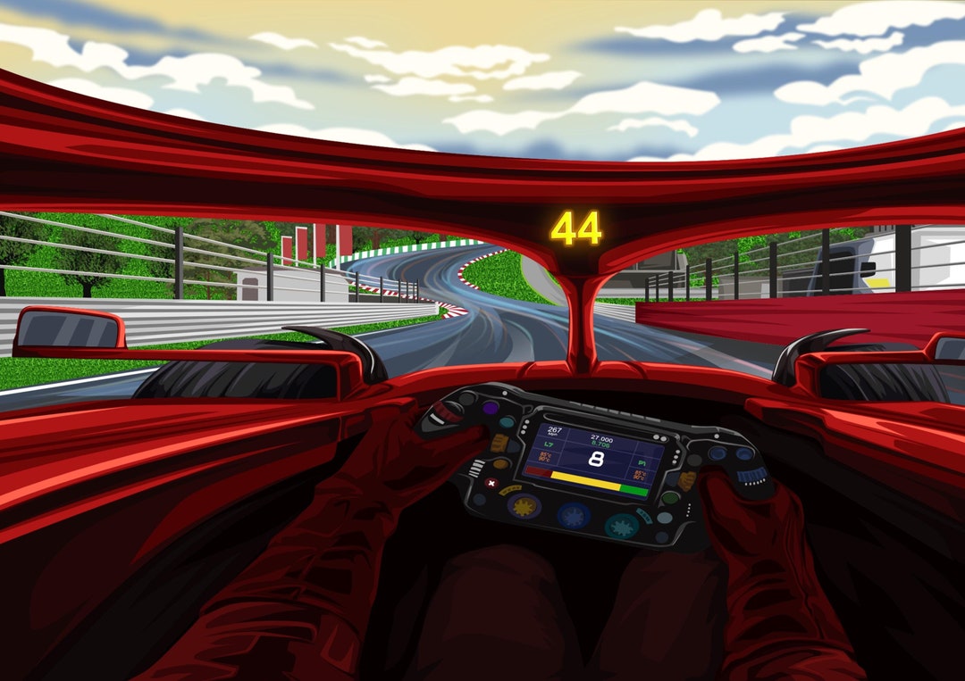 LEWIS HAMILTON FERRARI - Cockpit View, Formula 1 Poster, Ferrari, Forza ...