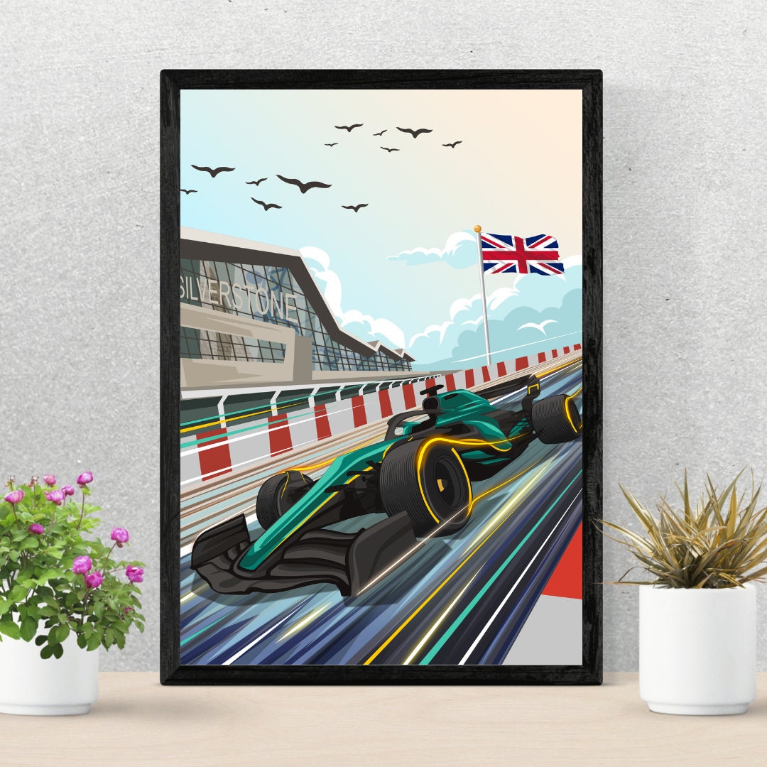 FORMULA ONE POSTER - Aston Martin F1 Poster, Formula 1 Poster, Aston ...