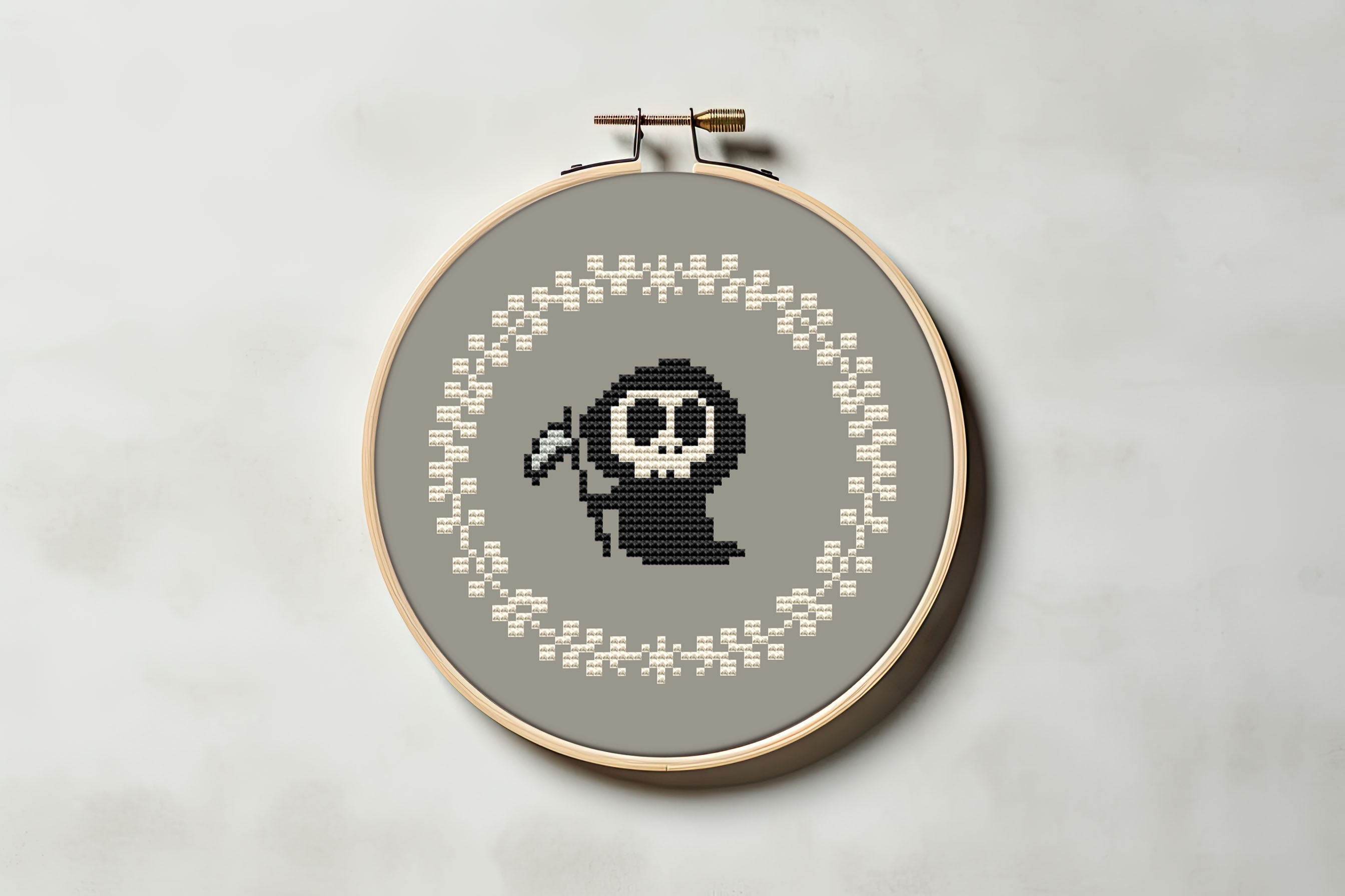Cute Death Cross Stitch Pattern PDF Funny Easy Small Spooky - Etsy