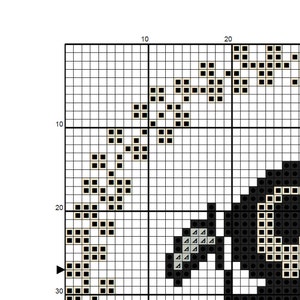 Cute Death Cross Stitch Pattern PDF - Funny Easy Small Spooky Gothic ...