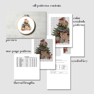 Mini Christmas Owl Cross Stitch Pattern PDF - Owl Ornament Simple Small ...