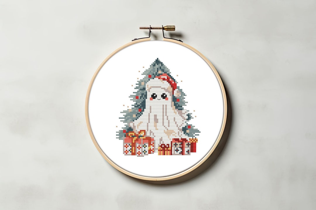 Christmas Ghost Cross Stitch Pattern PDF - Small Easy Cute Funny ...